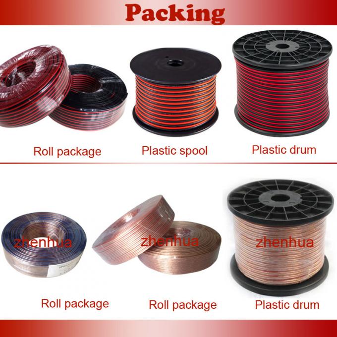 100m 2 Core Twisted Pair Copper Cable Transparent With Red Line